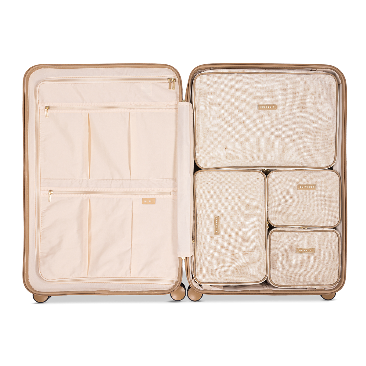 Fusion Raw Cotton Packing Cube Set 76 cm | SUITSUIT